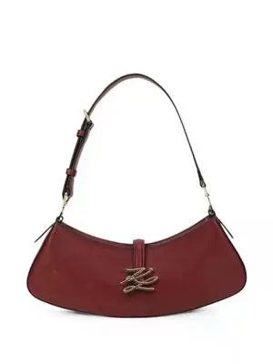 Karl Lagerfeld Small K/autograph Drop Elongated Shoulder Bag - Red