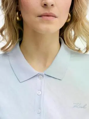 Karl Lagerfeld Signature Piqué Polo Shirt