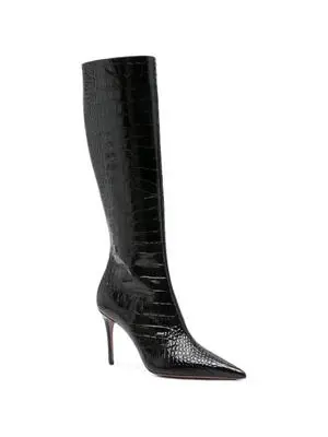 Paris Texas Vera Croc-effect Leather Boots