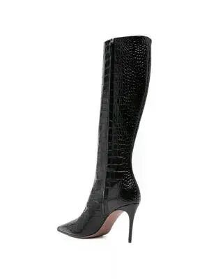 Paris Texas Vera Croc-effect Leather Boots