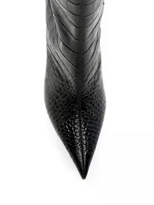 Paris Texas Vera Croc-effect Leather Boots