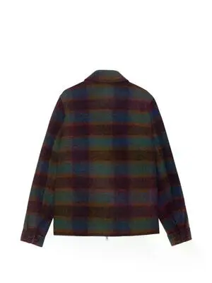 LES DEUX Checked Zip-up Jacket