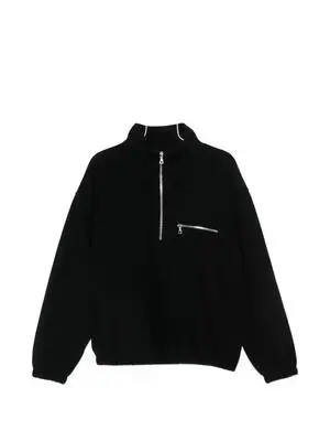 RIER Quarter-zip Fleece Sweatshirt - Black