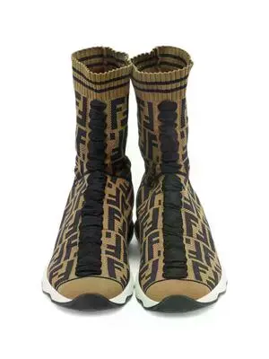 Fendi Rockoko Zucca Slip-on Sneakers