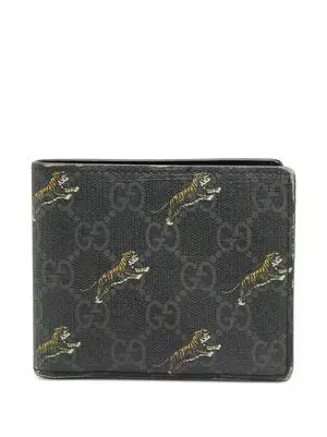 Gucci Tiger Print Gg Supreme Wallet