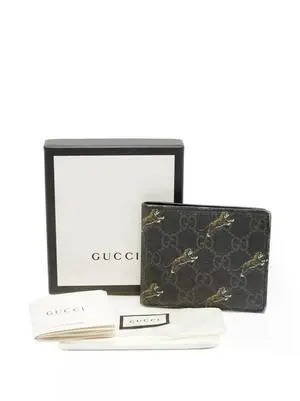 Gucci Tiger Print Gg Supreme Wallet