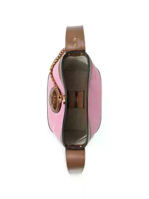 Versace Pivot Mini Suede Bucket Bag - Pink