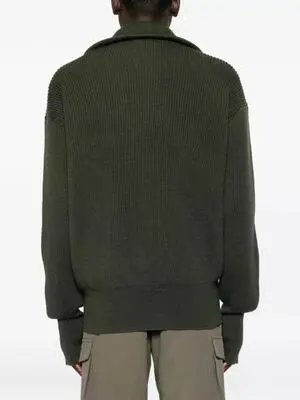 RIER Half-zip Ribbed-knit Sweater