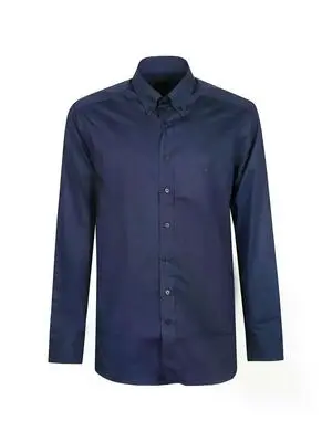 Etro Pegaso-embroidered Button-down Shirt - Blue