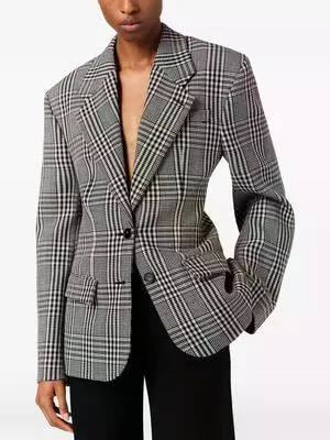 Stella McCartney Prince Of Wales Check Wool Blazer