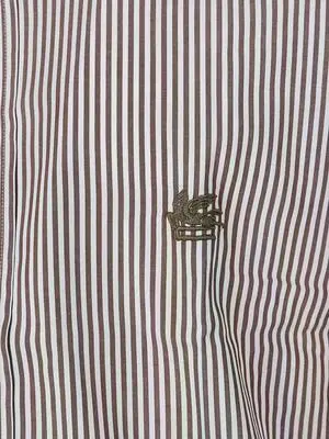 Etro Striped Embroidered-logo Shirt