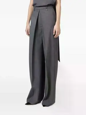 Giuseppe Di Morabito Wrap-detail Wide-leg Trousers - Grey