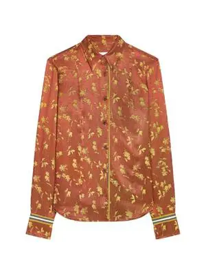 Dries Van Noten Floral Double-dye Jacquard Shirt