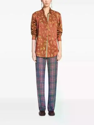 Dries Van Noten Floral Double-dye Jacquard Shirt
