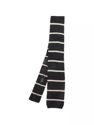 CAROLINA HERRERA Carolina Herrera Vintage Striped Knitted Tie