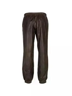 GIORGIO BRATO Drawstring Leather Trousers