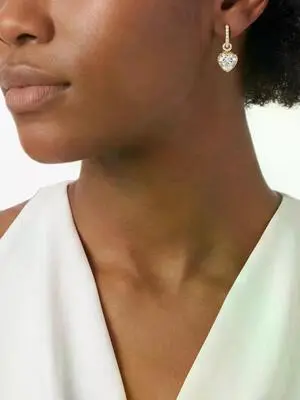 ANABELA CHAN Simulated Diamond Heart Hoop Earrings