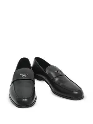 Prada Logo-embellished Leather Loafers