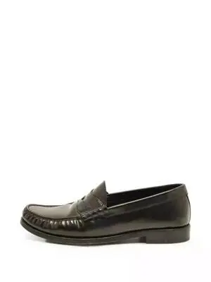 Celine Leather Penny Strap Loafers