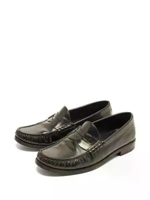 Celine Leather Penny Strap Loafers