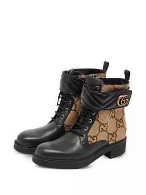 Gucci Matelassé Gg Combat Boots