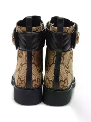 Gucci Matelassé Gg Combat Boots