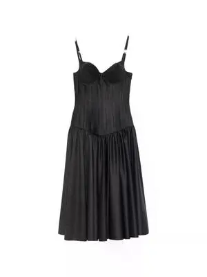 JEAN PAUL GAULTIER Ribbed Conic Cup Midi Dress