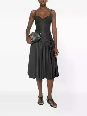 JEAN PAUL GAULTIER Ribbed Conic Cup Midi Dress