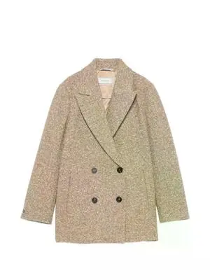 Peserico Double-breasted Tweed Blazer