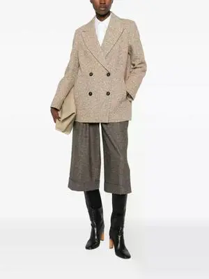 Peserico Double-breasted Tweed Blazer