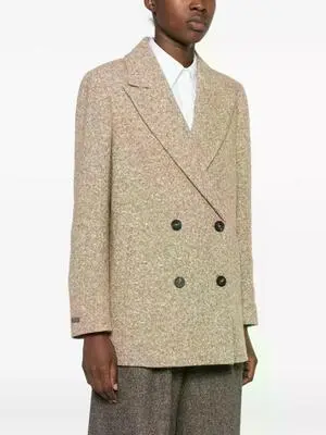 Peserico Double-breasted Tweed Blazer