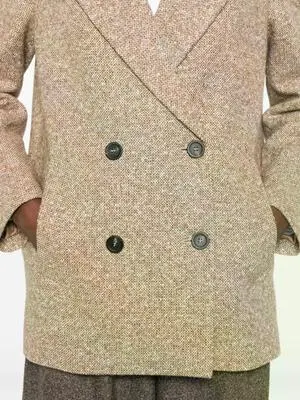 Peserico Double-breasted Tweed Blazer