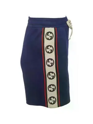 Gucci Logo Stripe Shorts - Blue