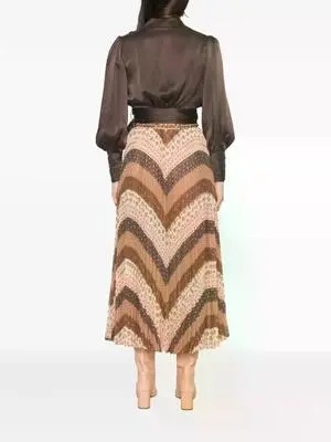 Zimmermann Wrap Satin Blouse - Brown