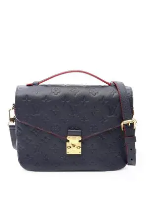LOUIS VUITTON 2019 Monogram Empreinte Pochette Metis Satchel - Blue