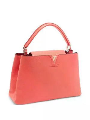 LOUIS VUITTON Capucines Leather Tote Bag - Pink