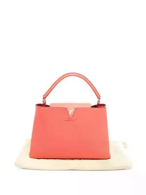 LOUIS VUITTON Capucines Leather Tote Bag - Pink