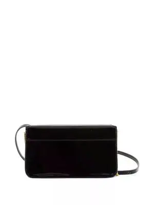 Saint Laurent Classic Monogram Phone Holder Shoulder Bag Patent Crossbody Bag - Black