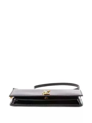 Saint Laurent Classic Monogram Phone Holder Shoulder Bag Patent Crossbody Bag - Black