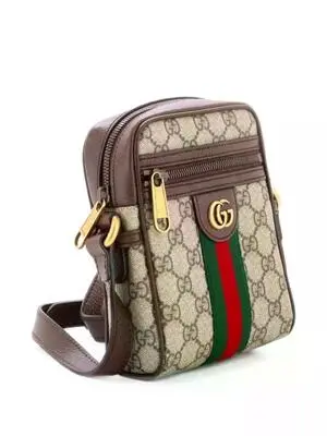 Gucci Ophidia Messenger Bag Gg Coated Canvas Mini Crossbody Bag
