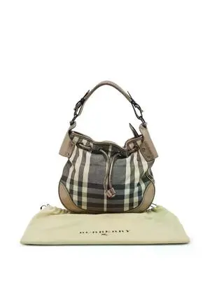 Burberry Check-print Drawstring Shoulder Bag