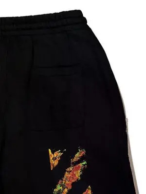 Off-White Cotton Sweatshorts With Arrow Motif