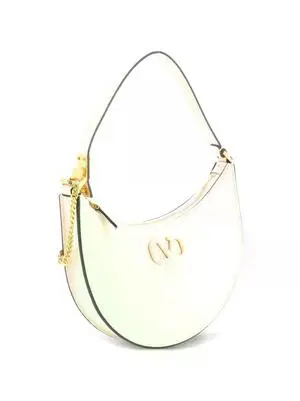 Valentino Garavani Vlogo Leather Mini Hobo Bag - White