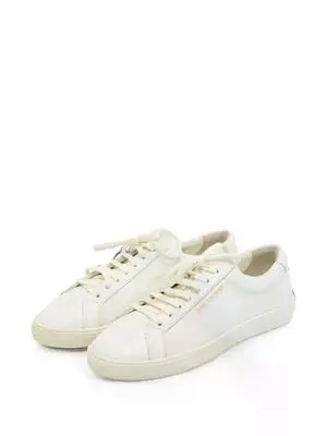 Saint Laurent Andy Calf Leather Lace Up Sneakers