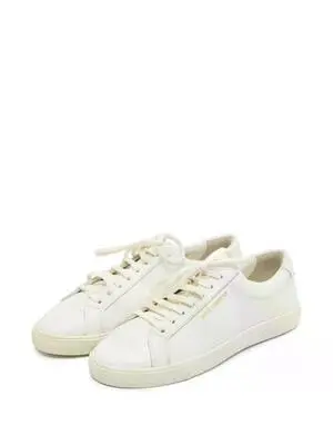 Saint Laurent Andy Calf Leather Lace Up Sneakers