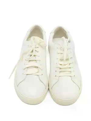 Saint Laurent Andy Calf Leather Lace Up Sneakers