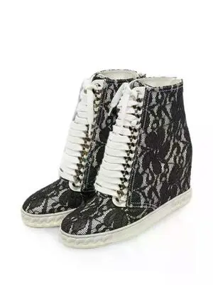 Casadei Lace Wedge Sneakers