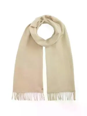Tommy Hilfiger Logo-plaque Fringed Scarf - Neutrals