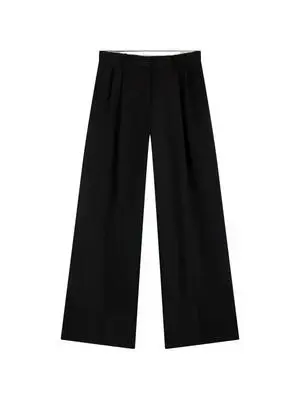 Tommy Hilfiger Pleated Wide-leg Trousers - Black