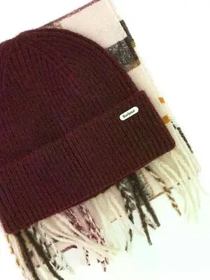 Barbour Olivia Fringed Scarf And Beanie Hat Set